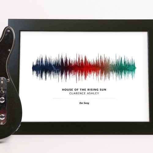 Sound Wave Print Gift for Dad Personalised Boyfriend Song - Etsy