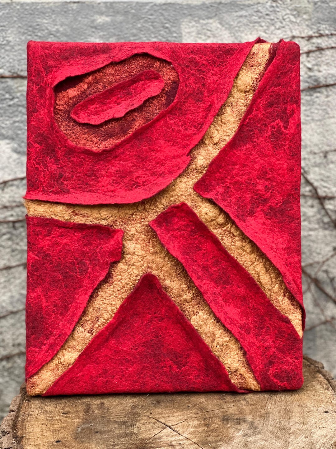 Original Felted Picture for Wall Excelent Gift for Home Felted Flowing ...