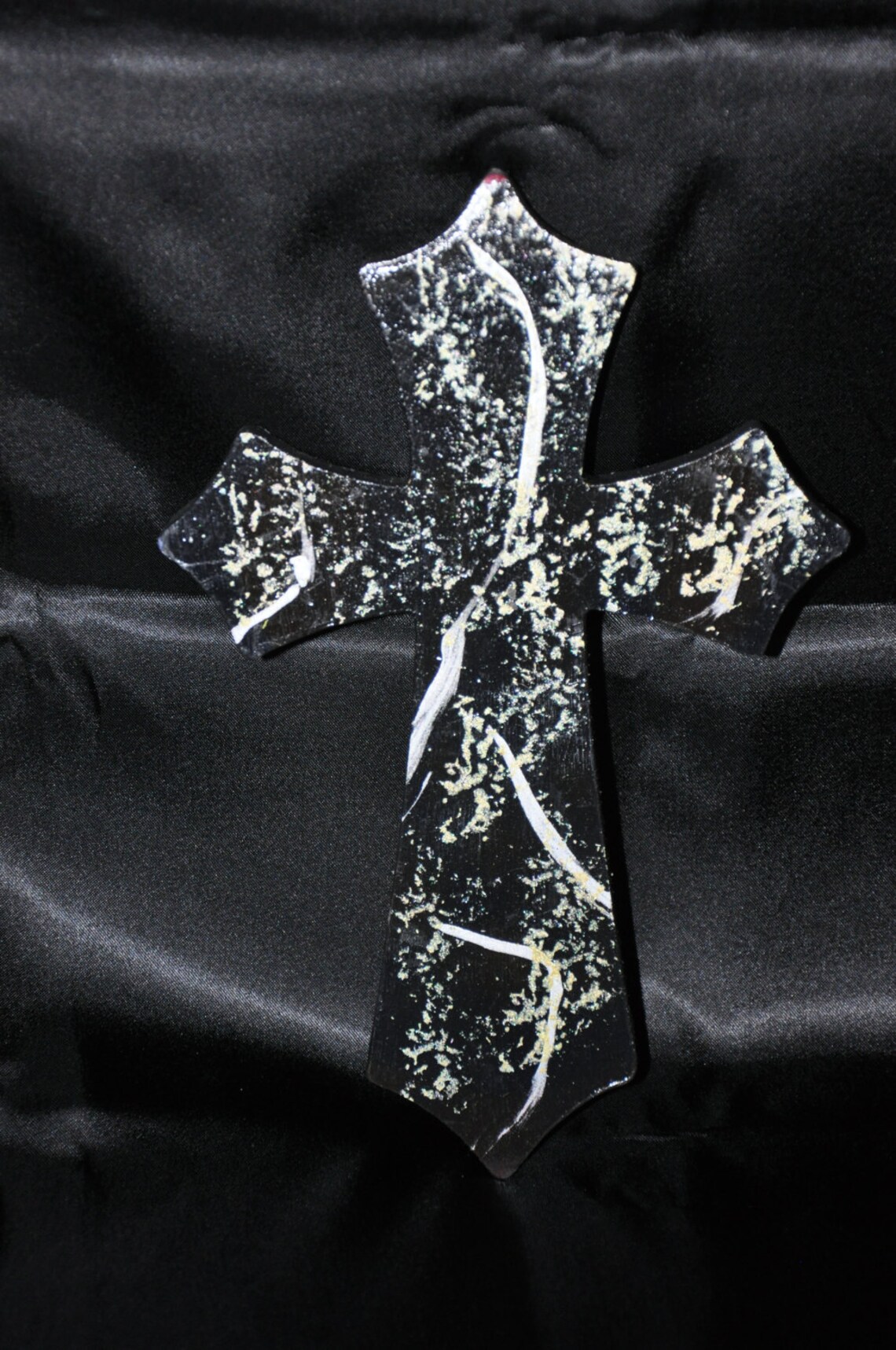 Black "marble" Wooden Cross - Etsy