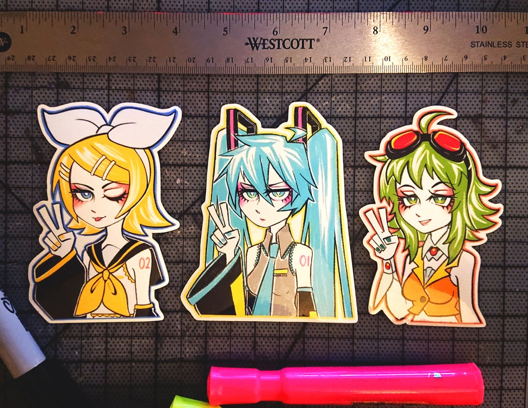 Vocaloid Peace Peekers (rin, Gumi, Miku, Len) - Etsy