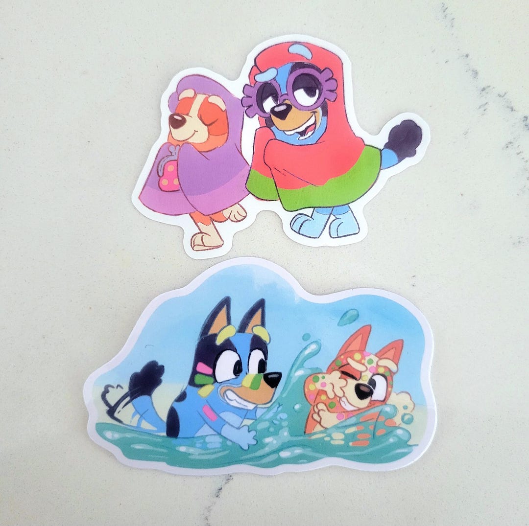 Bluey and Bingo Sticker Set - Etsy