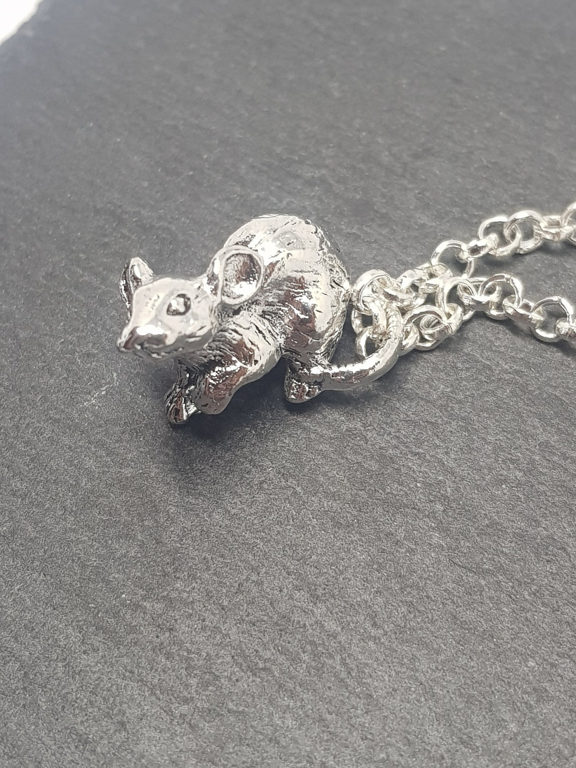 Rat Necklace Mouse Necklace Silver Rat Gift Rat Jewellery | Etsy
