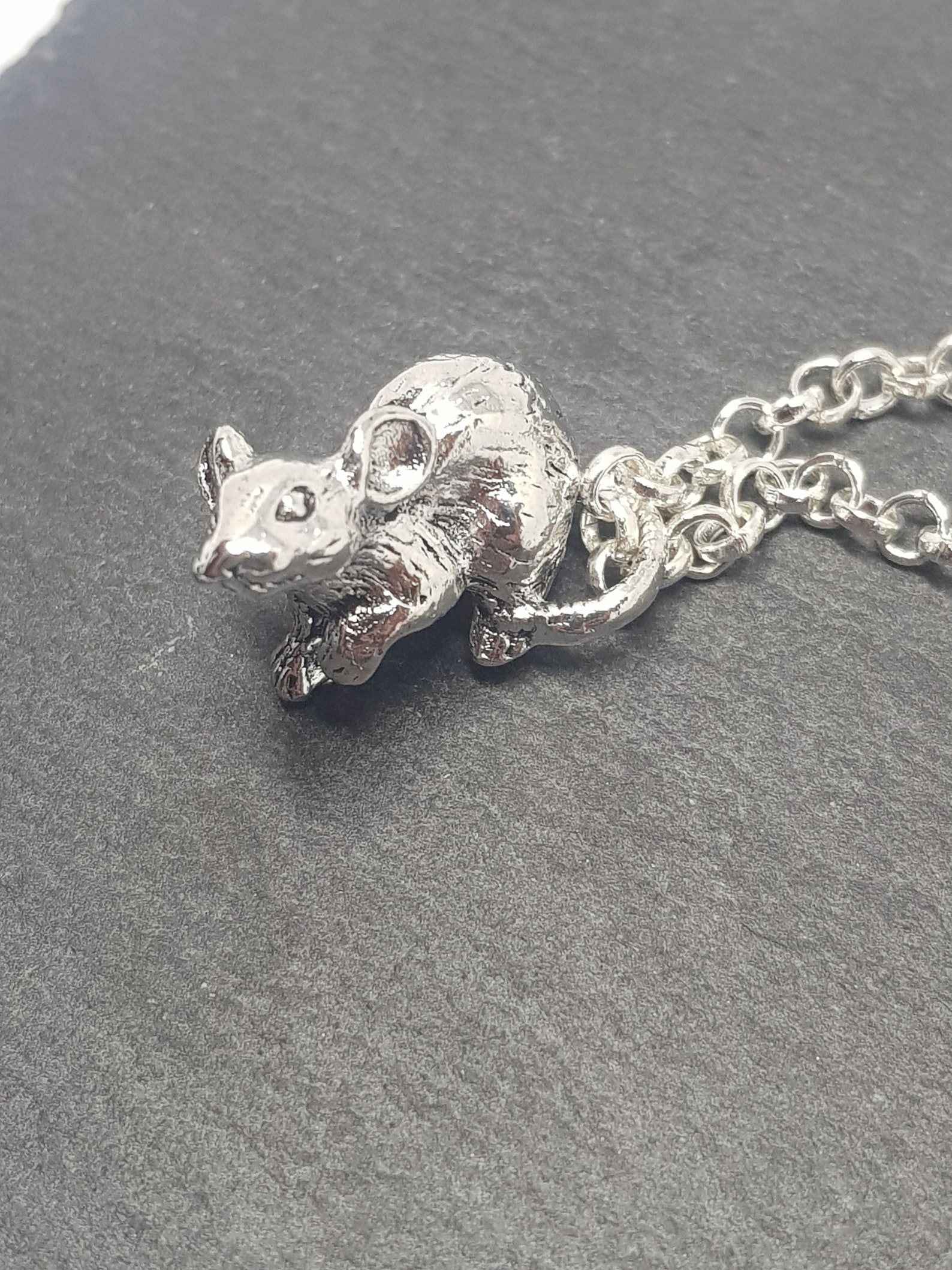 Rat Necklace Mouse Necklace Silver Rat Gift Rat Jewellery | Etsy