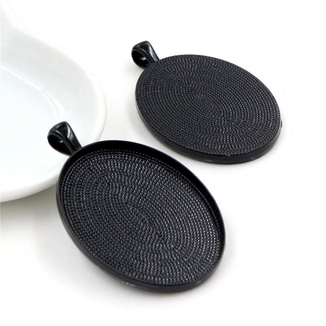 30 X 40mm Setting, Oval Setting, Oval Bezel, Large Oval Setting, Black ...