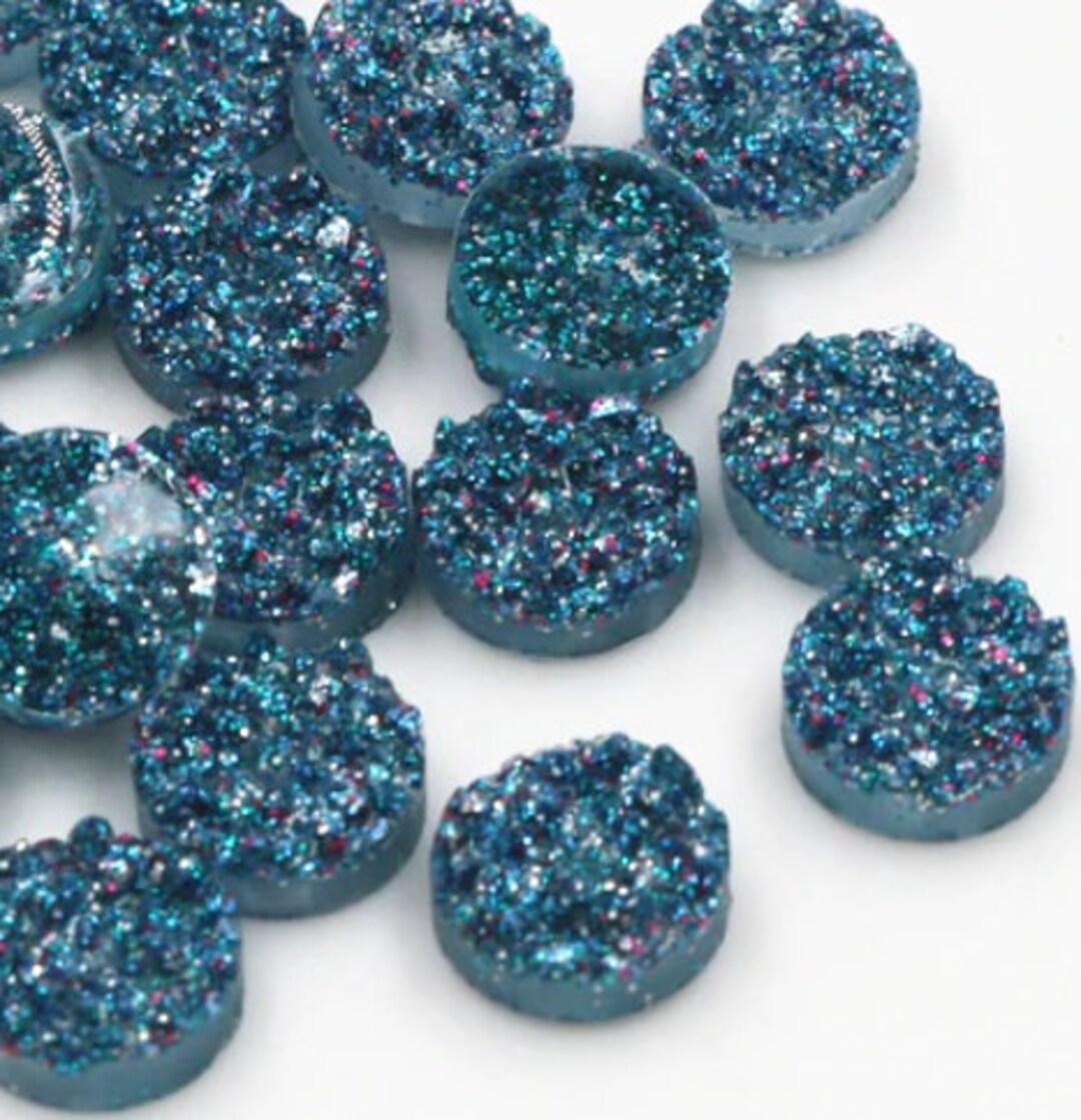 Resin Druzy Blue Druzy 10mm Druzy Druzy Cabochon Jewellery - Etsy