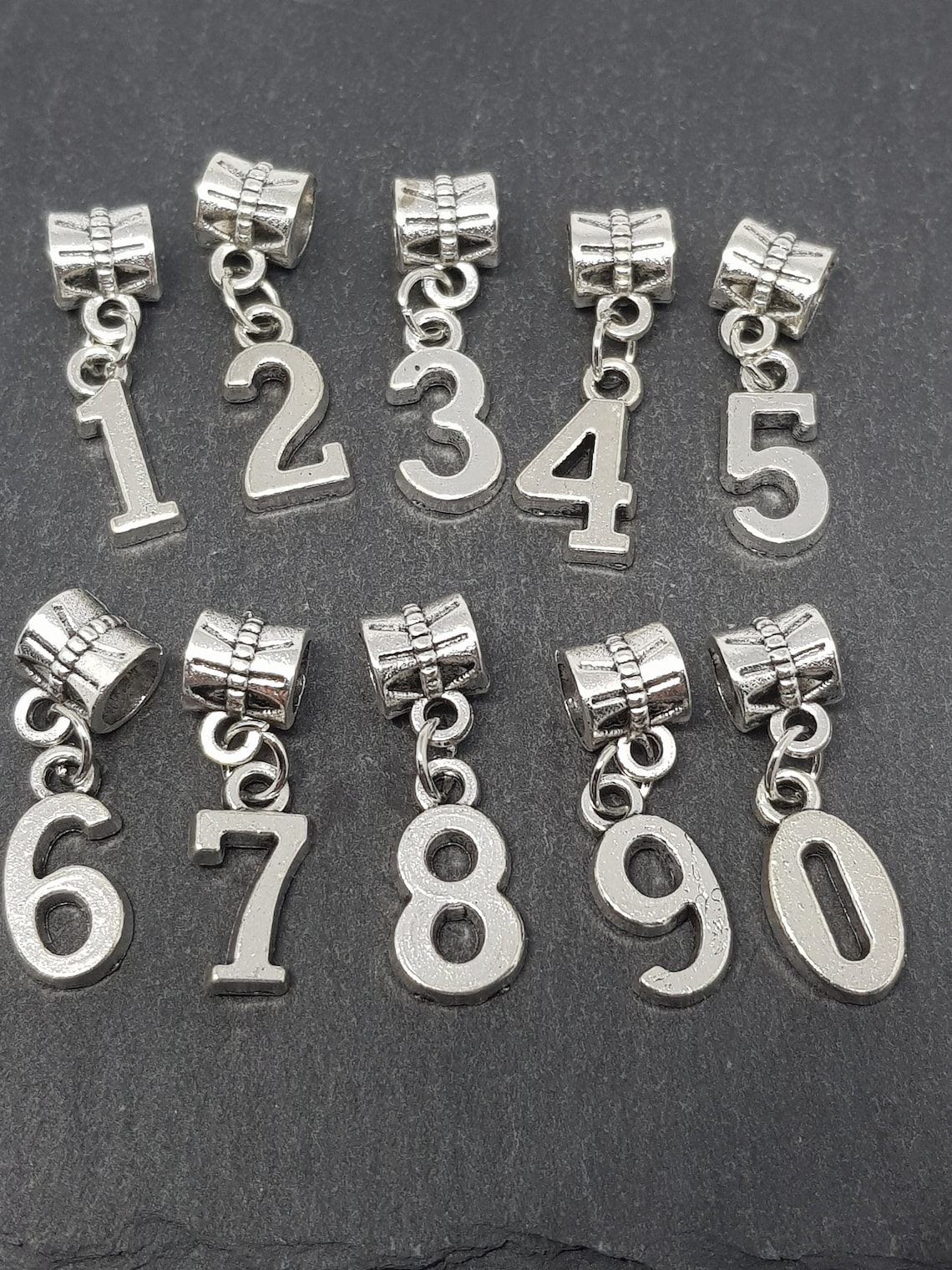 Number Charms Number Pendants Number Jewellery Silver - Etsy
