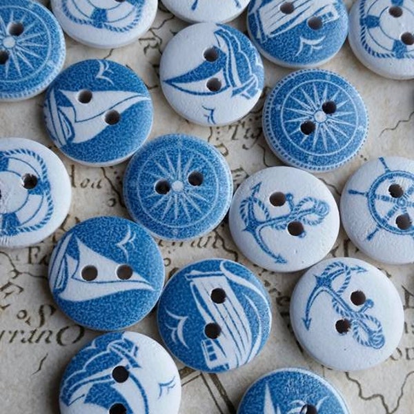Nautical Buttons - Etsy
