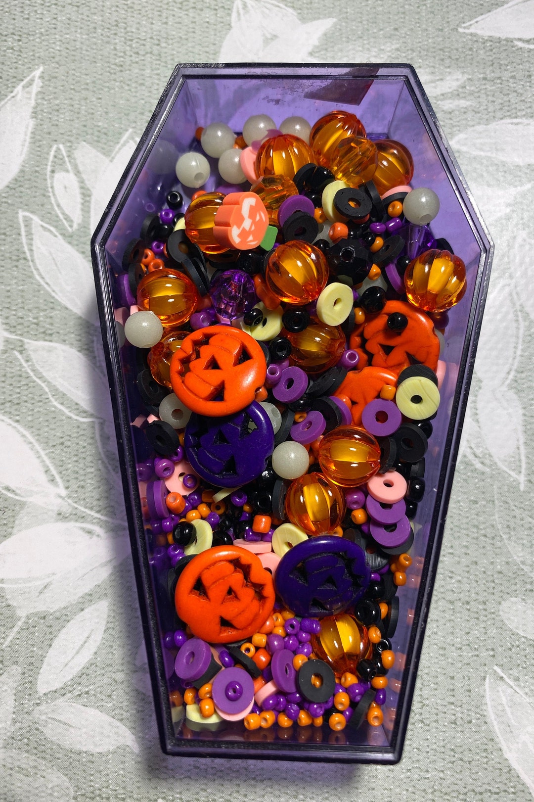 Halloween Bead Mix, Halloween Beads, Ghost Beads, Scary Beads ...