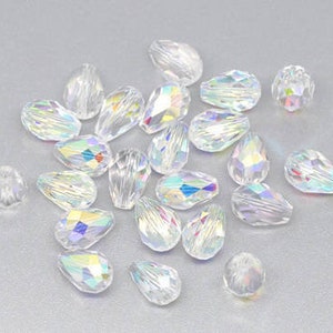 Clear Teardrop Beads, Teardrop, Tear Drop Beads, Faceted Teardrop ...