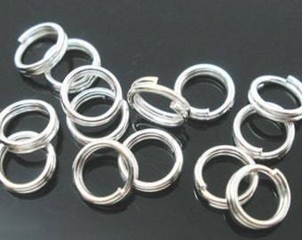 Silver Jump Rings, 6mm Silver Jump Rings, 6mm Split Rings, Jump Rings ...