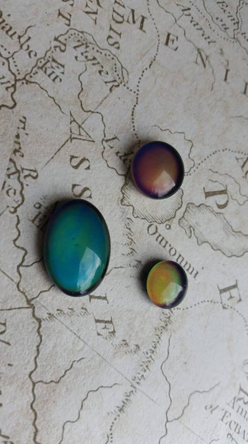 Mood Stones Mood Cabochons Mood Ring Colour Change 30x40 - Etsy