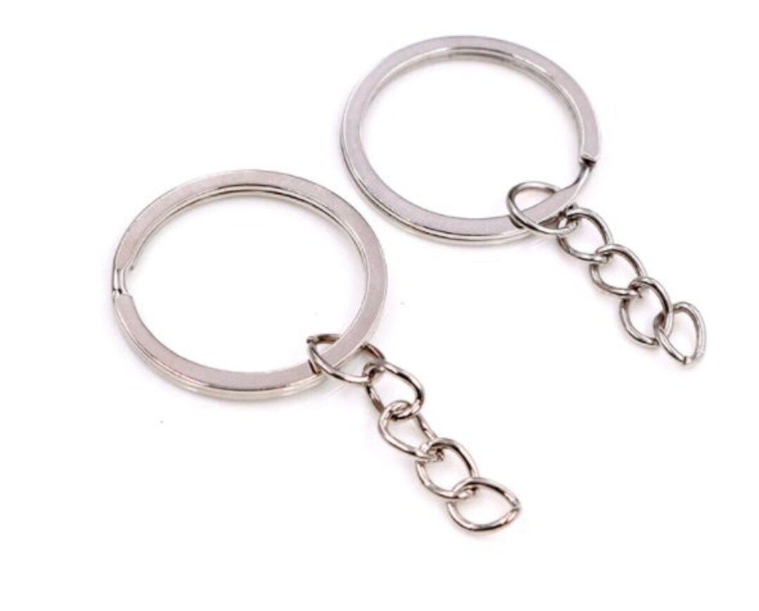 Silver Keyrings Stainless Steel Silver Keychains 25mm Split - Etsy