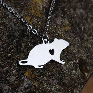 Rat Necklace, Rat Pendant, Rat Jewellery, Rat Gift, Rodent Necklace ...