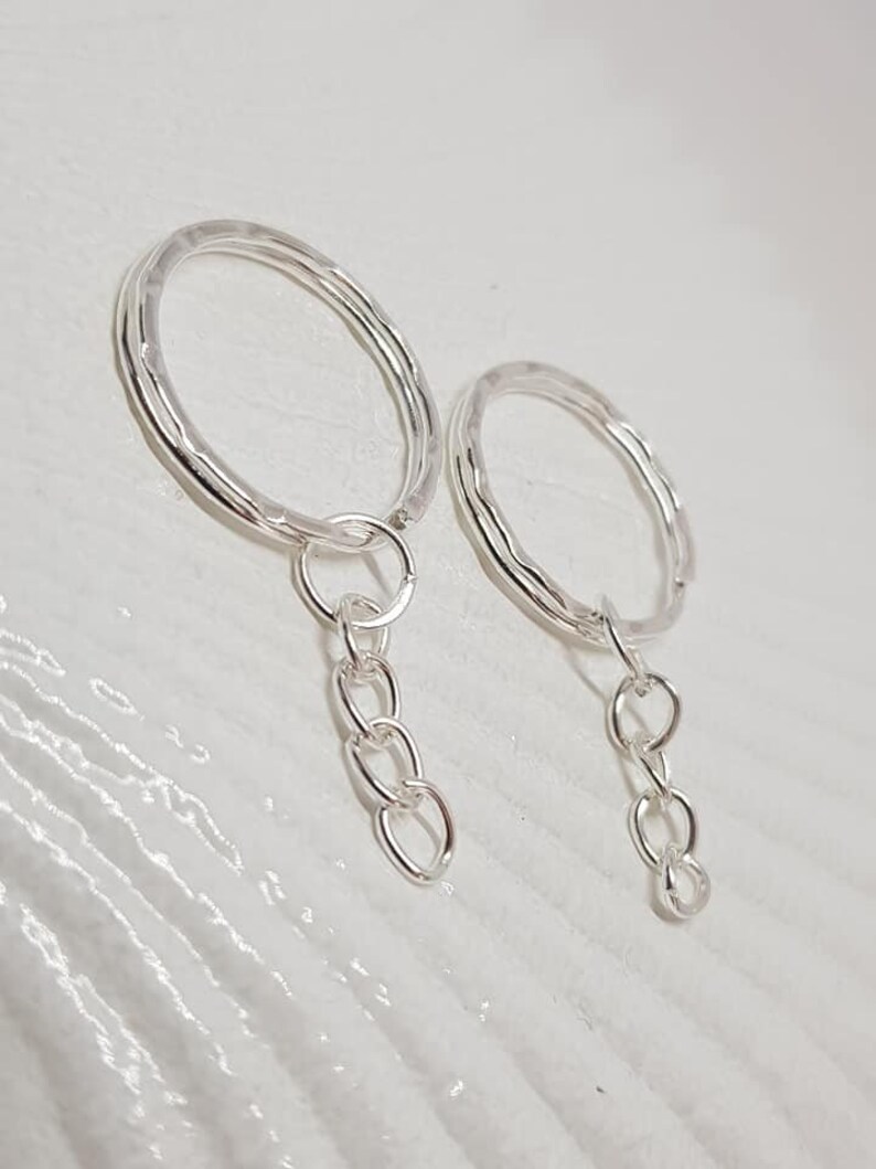 Keyring Silver Keyrings Silver Keychains Key Fob Rings - Etsy UK