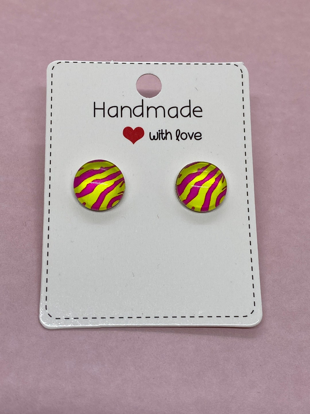 Zebra Earrings, Zebra Studs, Animal Print Earrings, Animal Stripe ...