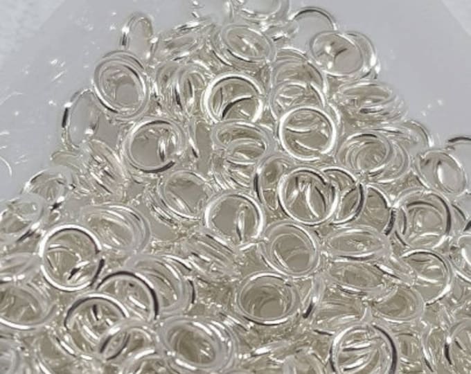 Silver Jump Rings, 6mm Silver Jump Rings, 6mm Split Rings, Jump Rings ...