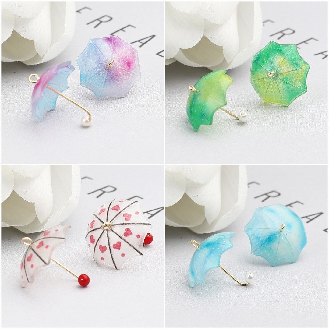 Umbrella Charms, Umbrella Pendants, Weather Charms, Heart, Valentines ...