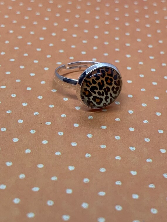 Leopard Print Ring Animal Print Ring Cabochon Ring 12mm - Etsy