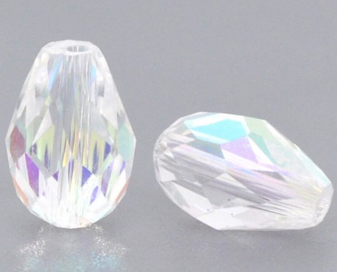 Clear Teardrop Beads, Teardrop, Tear Drop Beads, Faceted Teardrop ...