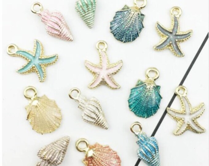 Shell Charms Beach Charms Ocean Charms Shell Jewellery | Etsy UK