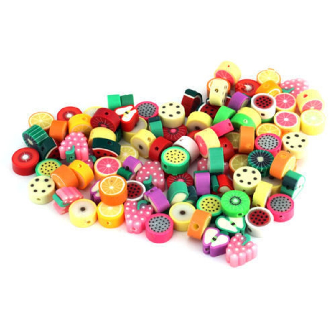 Fruit Beads Fruit Slices Fimo Fruit Polymer Beads Clay - Etsy UK
