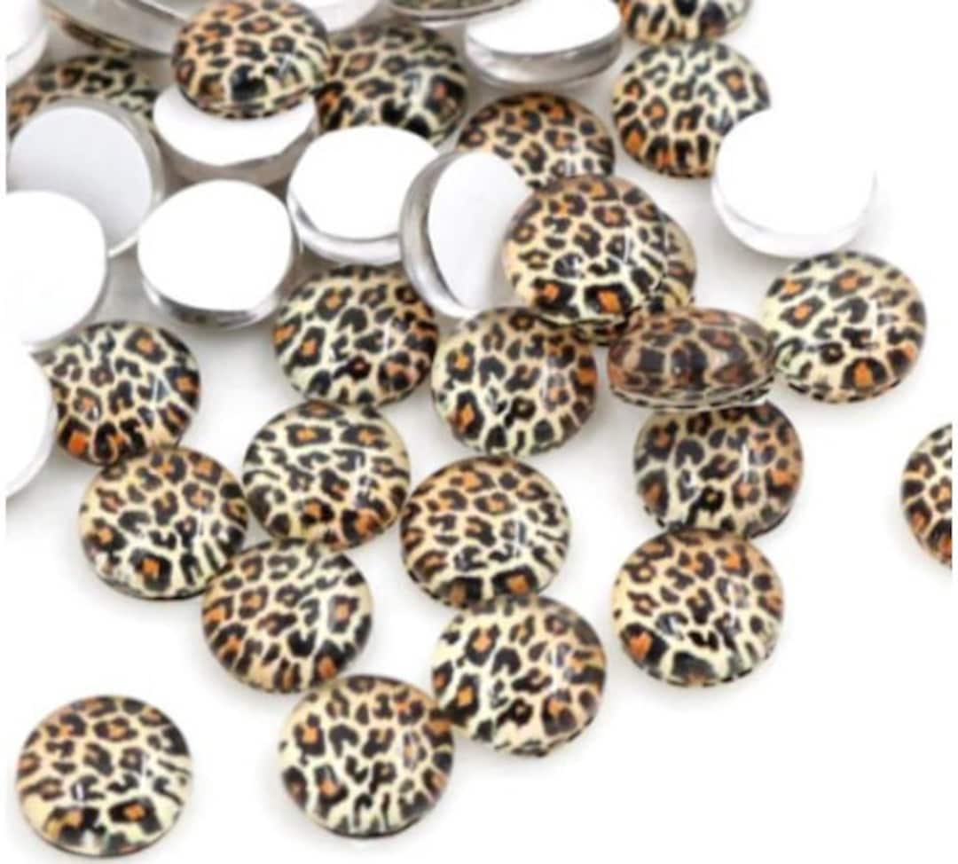 Leopard Print Cabochon, Cheetah Cabochon, 10mm Cabochon, 8mm Cabochon ...
