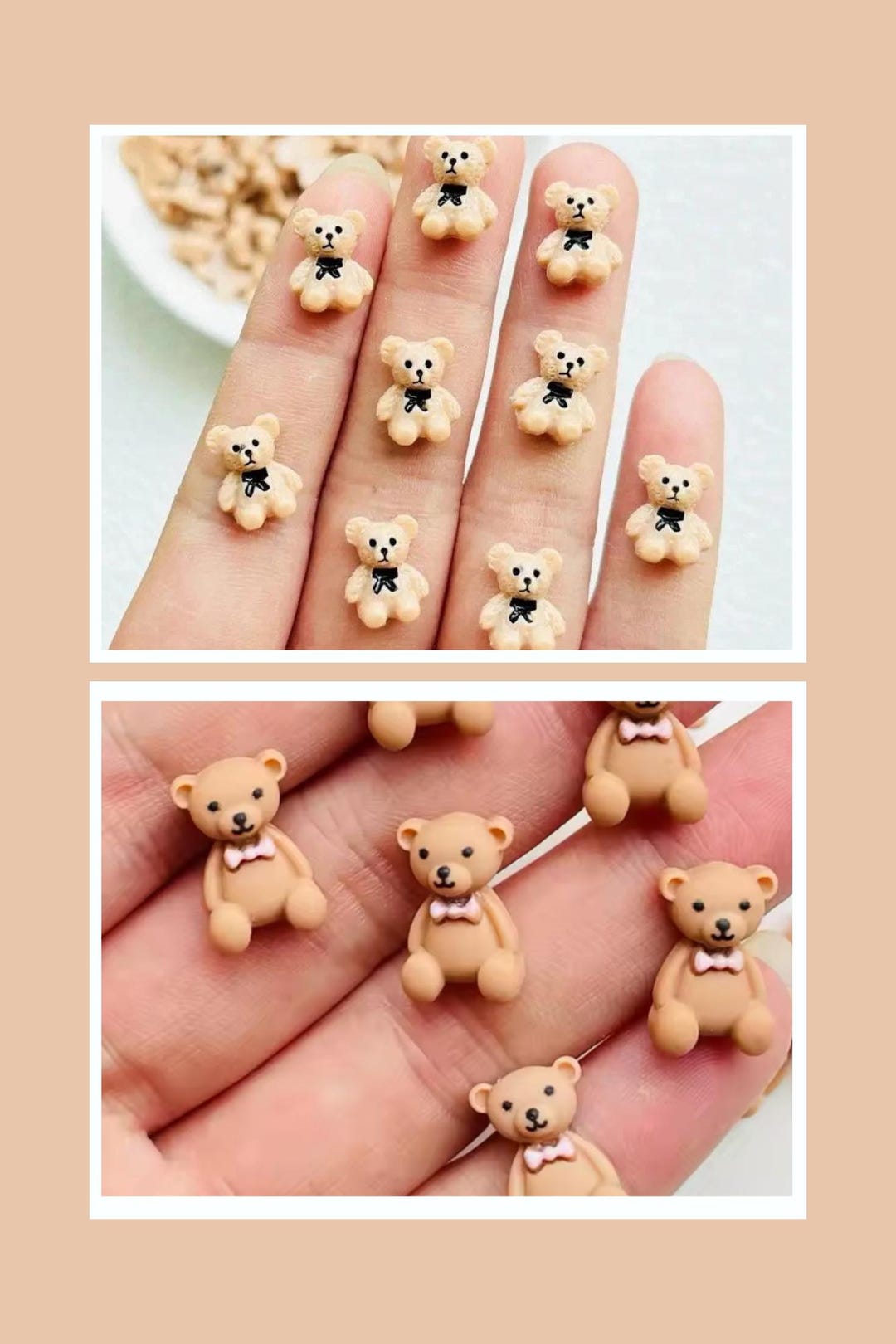 Miniature Bear, Small Teddy, Bear, Bear Cabochons, Teddy Cabochons ...