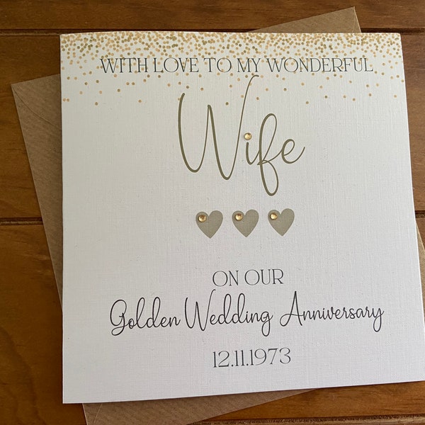 Golden Wedding Cards Wife Etsy UK golden-wedding-cards-wife-etsy-uk