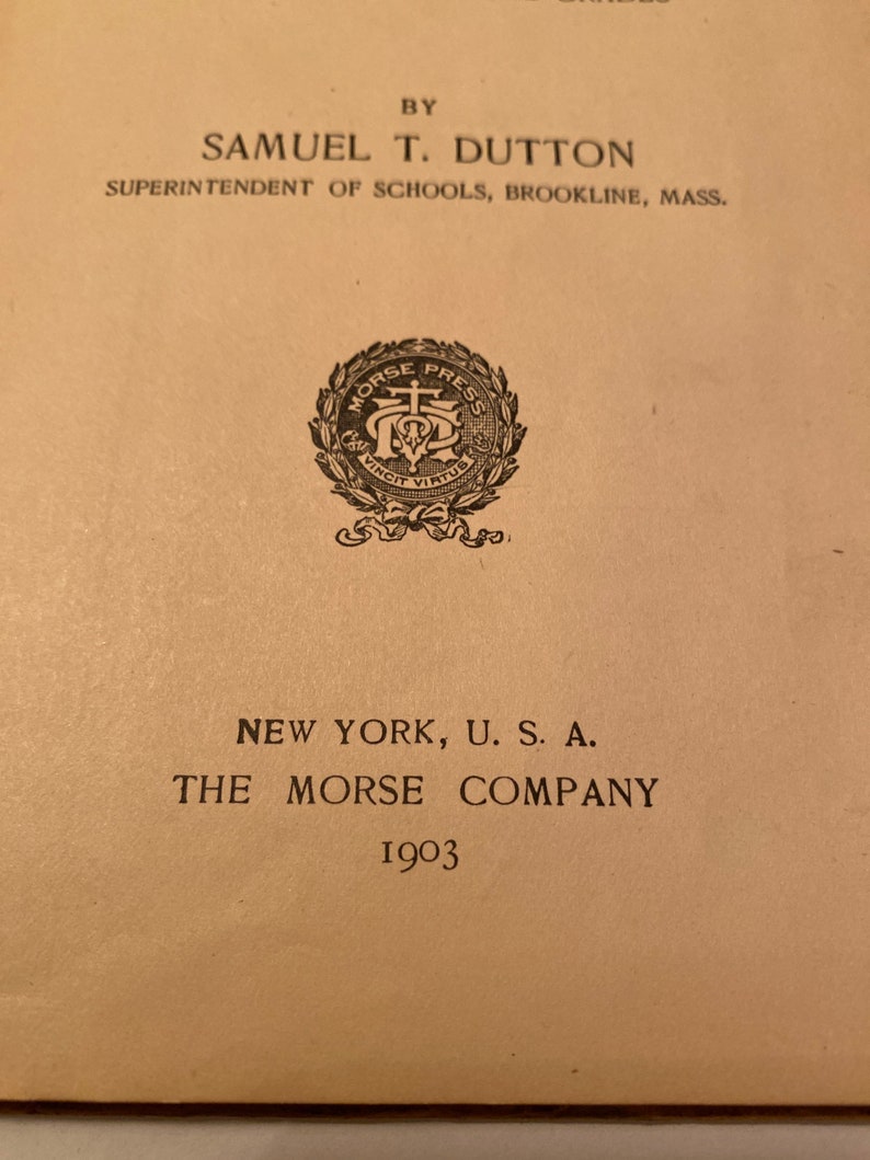 The Morse Speller Part I by Samuel Dutton 1903 / Antique Speller ...