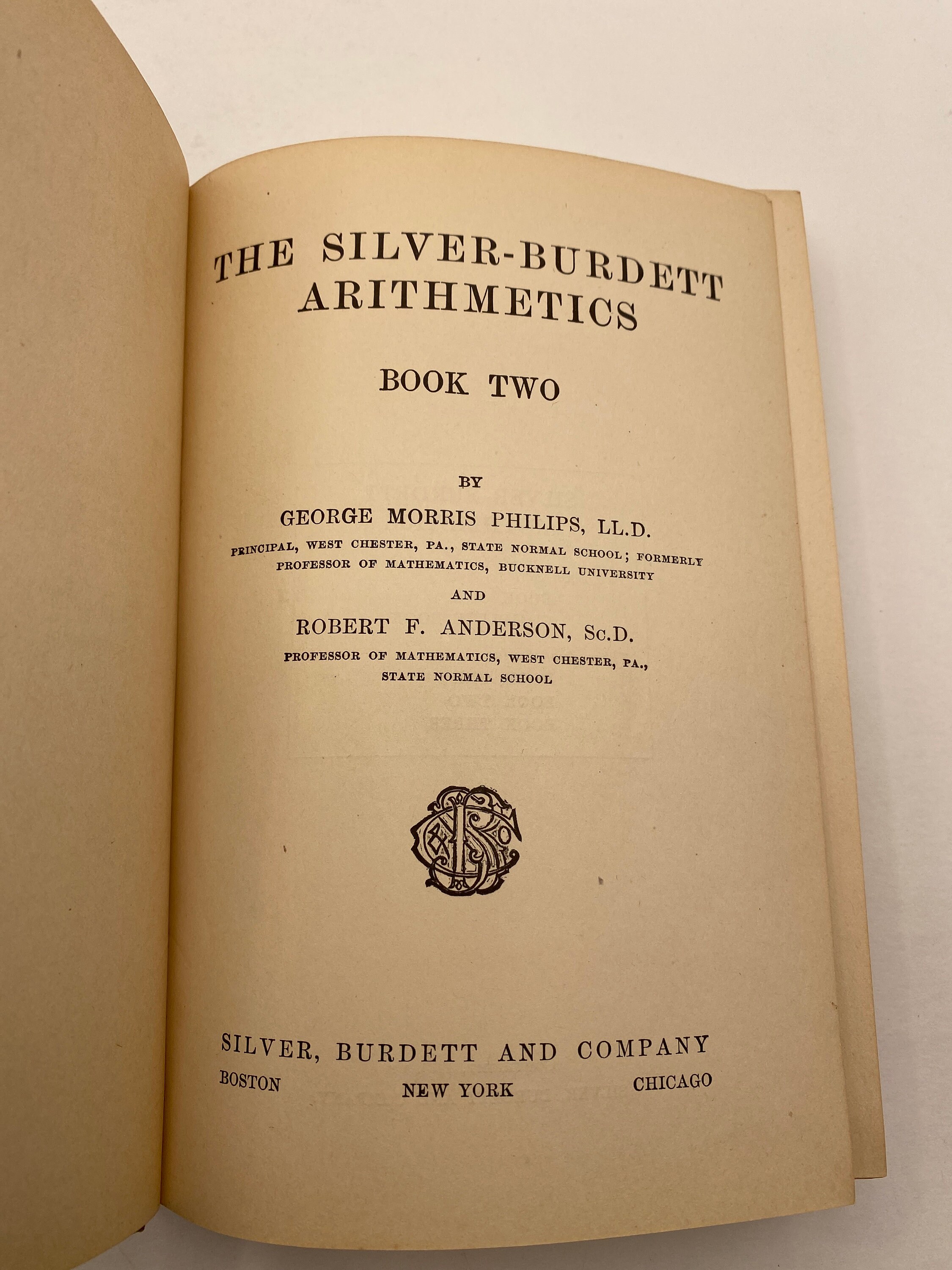 Antique School Book / the Silver-burdett Arithmetics Book Two / Vintage ...