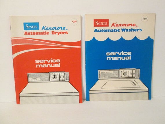 Sears Kenmore Automatic Washers Dryers Service Manual 1975 Vintage Sears Service Manual Vintage Washer and Dryer Kenmore Manual Etsy