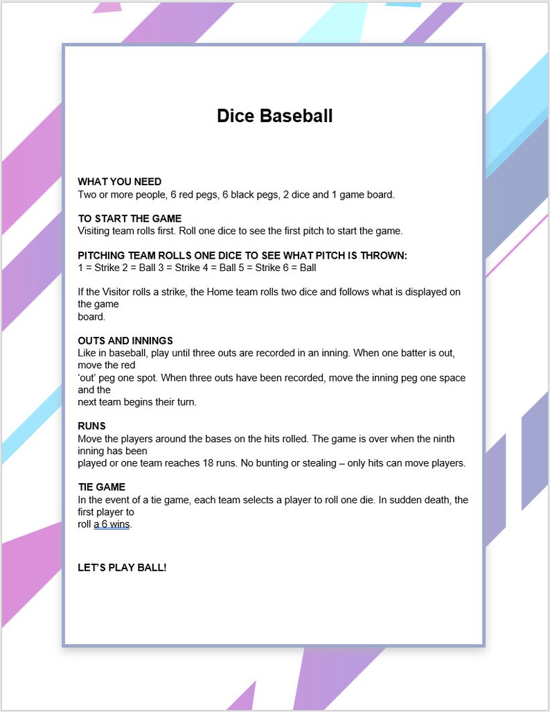 Hit a Home Run With Our Handmade Baseball Dice Game Made in - Etsy Canada