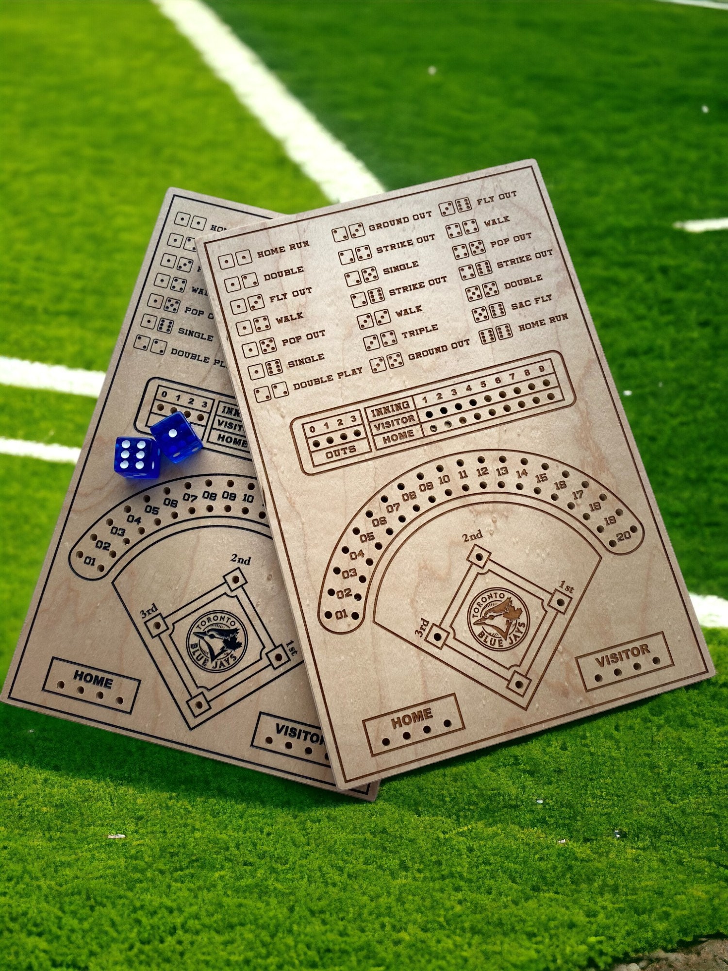 Hit a Home Run With Our Handmade Baseball Dice Game Made in Canada - Etsy