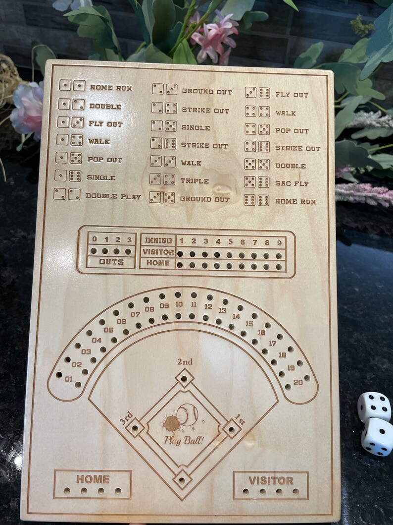 Hit a Home Run With Our Handmade Baseball Dice Game Made in - Etsy Canada