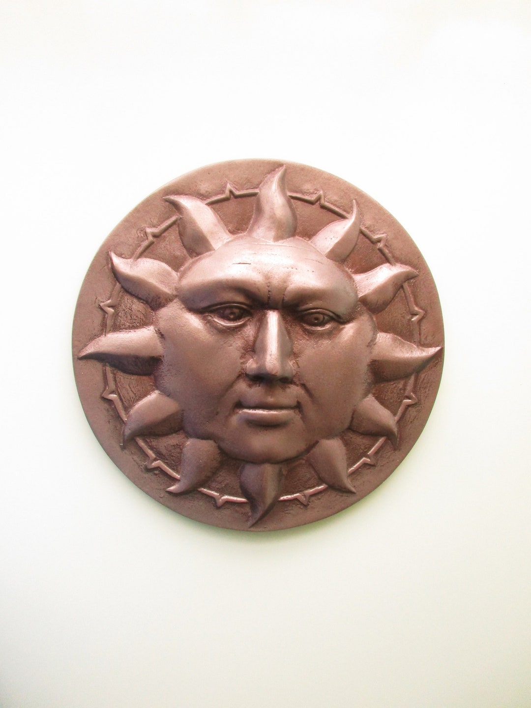 SHIPS FREE Stunning Metal 12 in Sunburst Wall Hanging Rare Round Silver ...