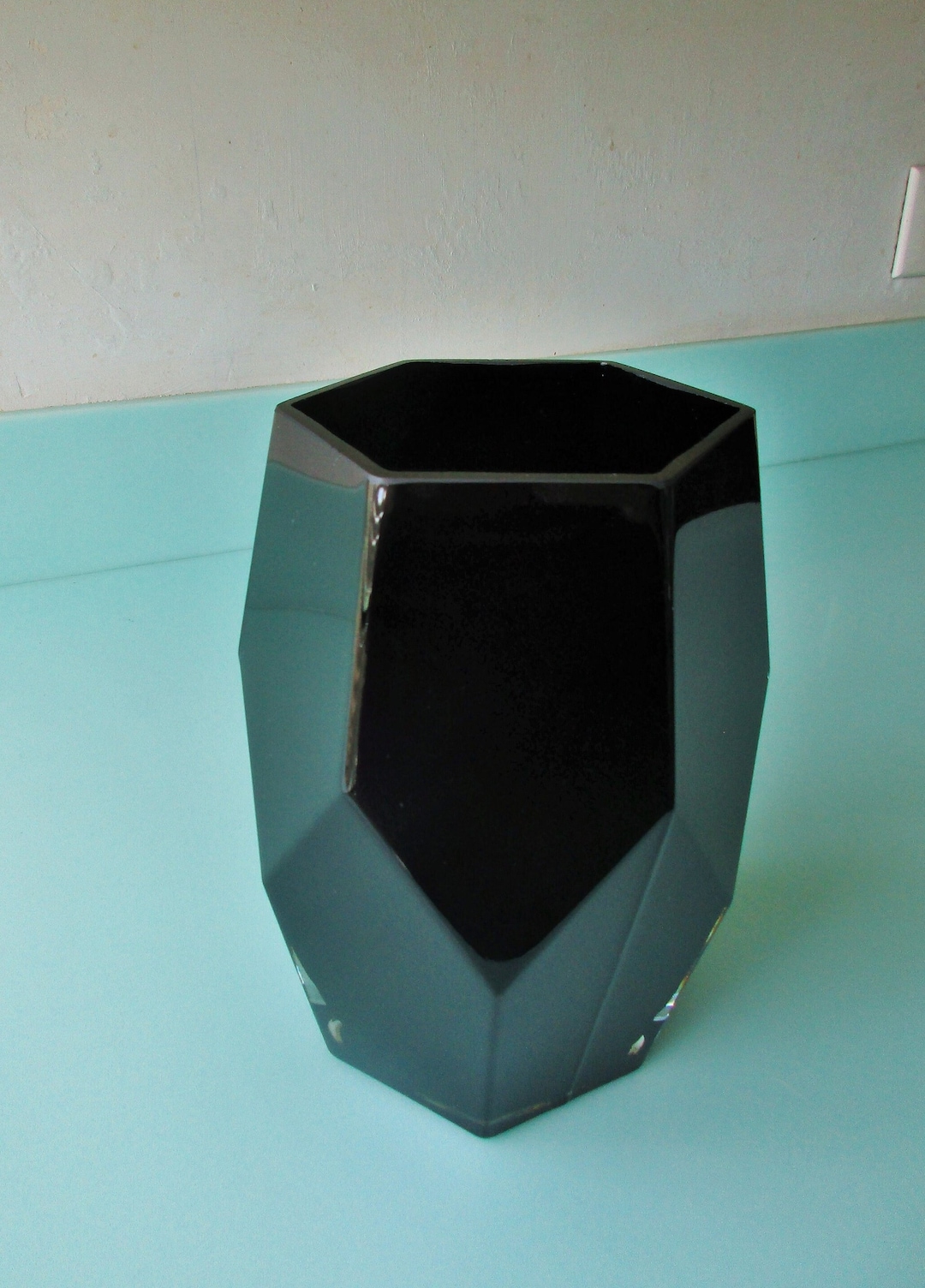 SHIPS FREE 8 Geodesic Art Glass Vase for Large Bouquet - Etsy