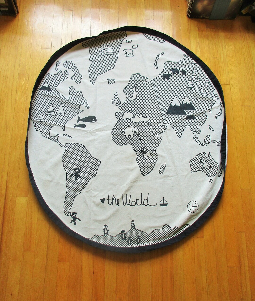 Ships FREE 4ft Baby Play Mat MAP of the WORLD Baby Floor Cover ...