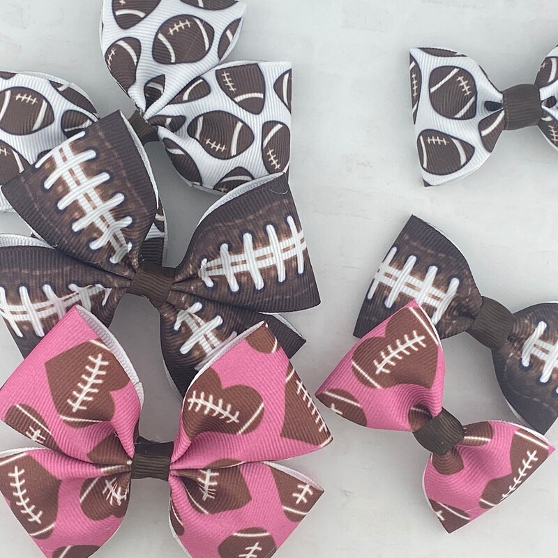 Football Hair Bow - Etsy