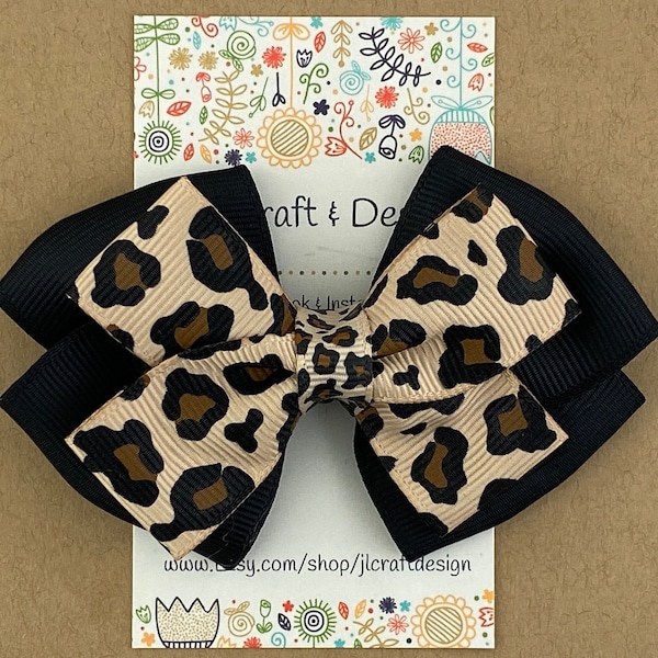 Cheetah Print Bow - Etsy