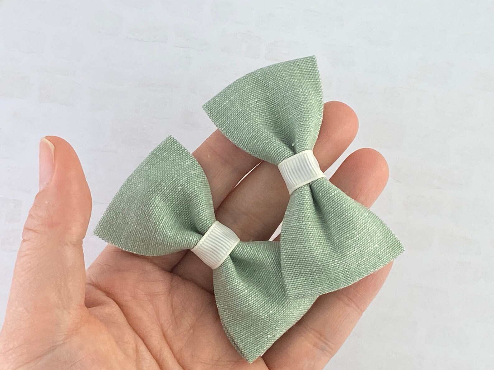 Linen Hair Bow, Linen Bow, Neutral Color Linen Bow, Linen Baby Bow ...