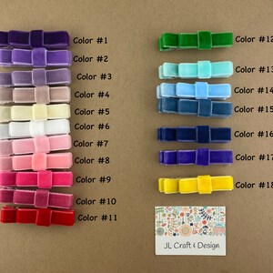 Velvet Mini Bows, Velvet Bows, Velvet Pigtails Bow, Velvet Hair Bow ...