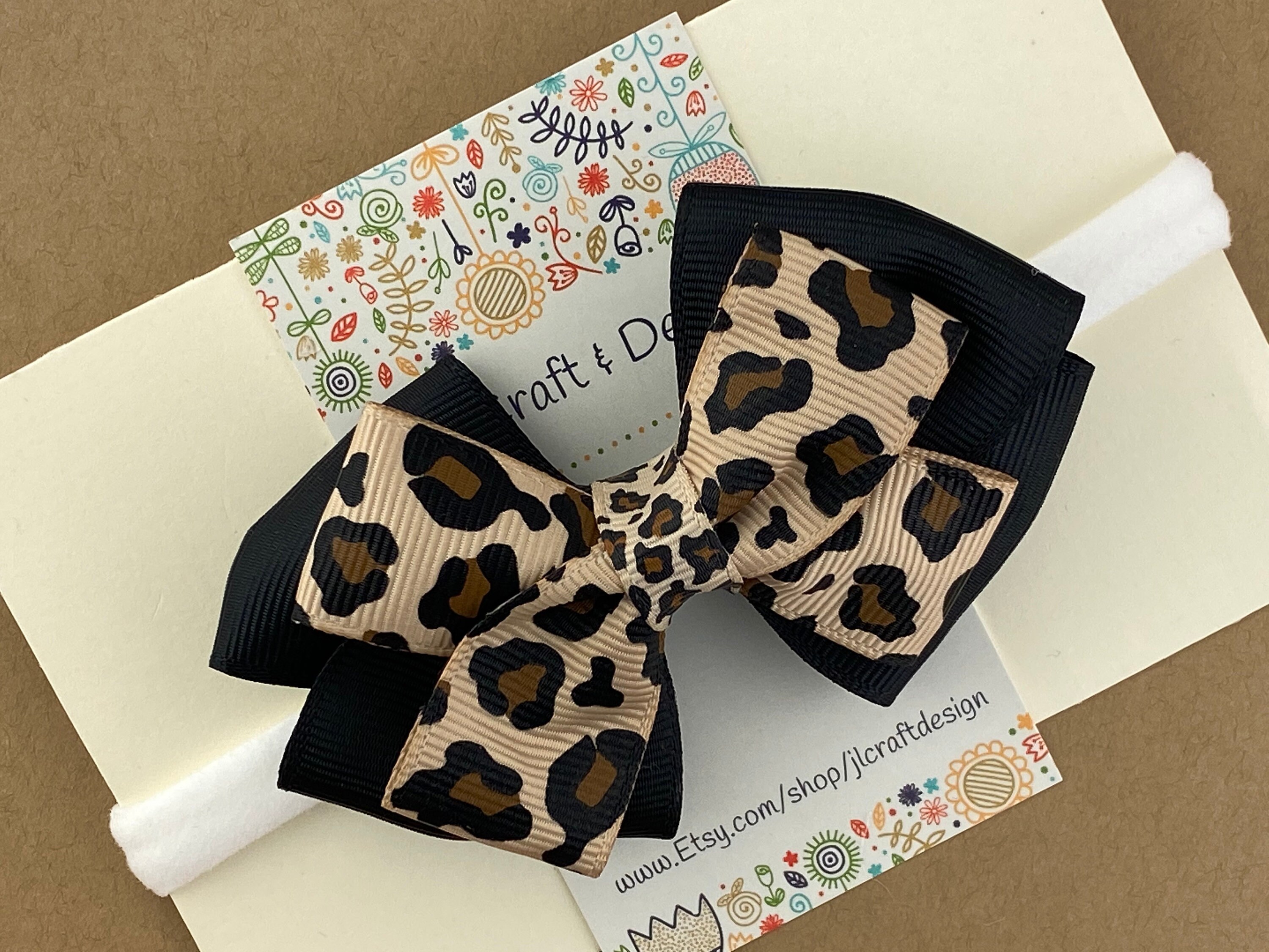 Cheetah Print Hair Bow Leopard Print Hair Bow Leopard Bow - Etsy