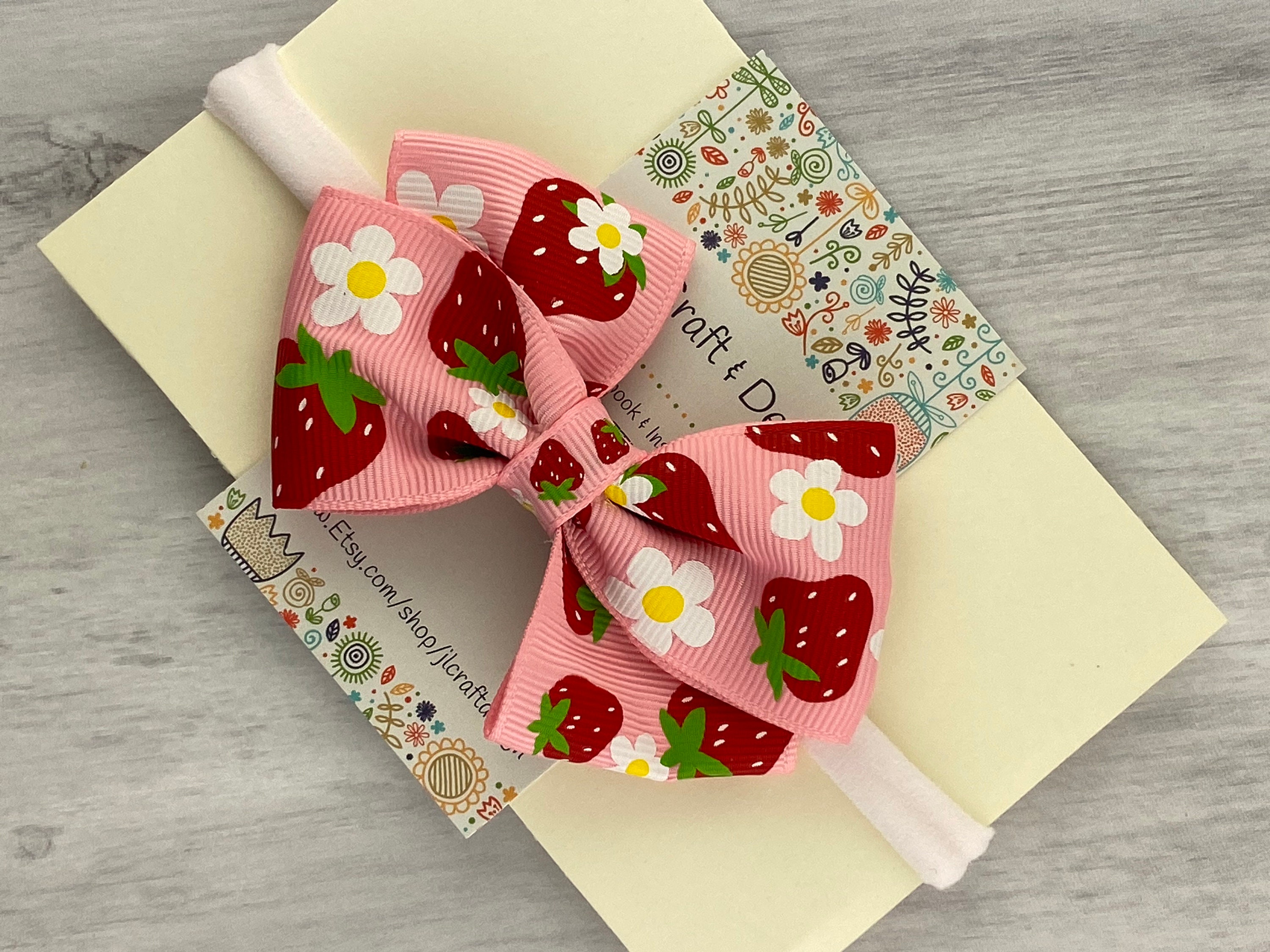 Strawberry Hair Bow Strawberry Hair Clip Strawberry Bow - Etsy