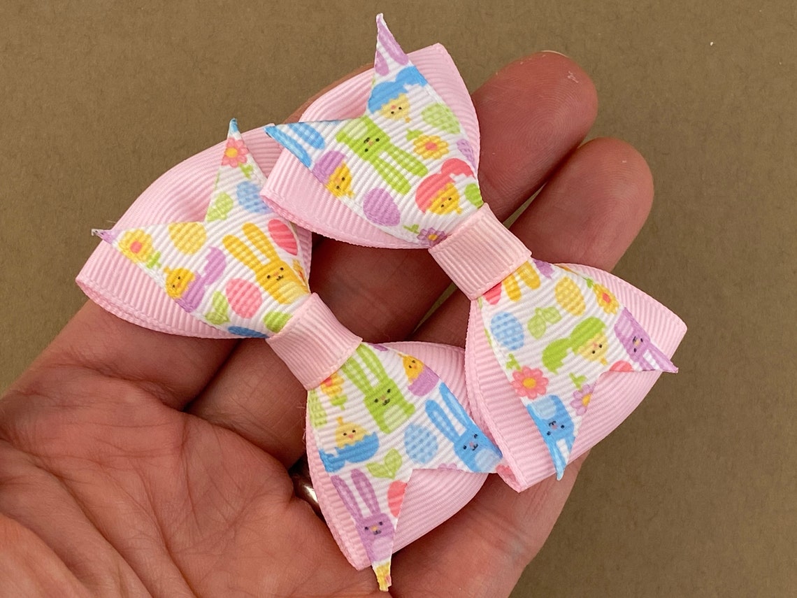 Easter Hair Bow Easter Bunny Bow Bunny Hair Bow Girl Hair | Etsy