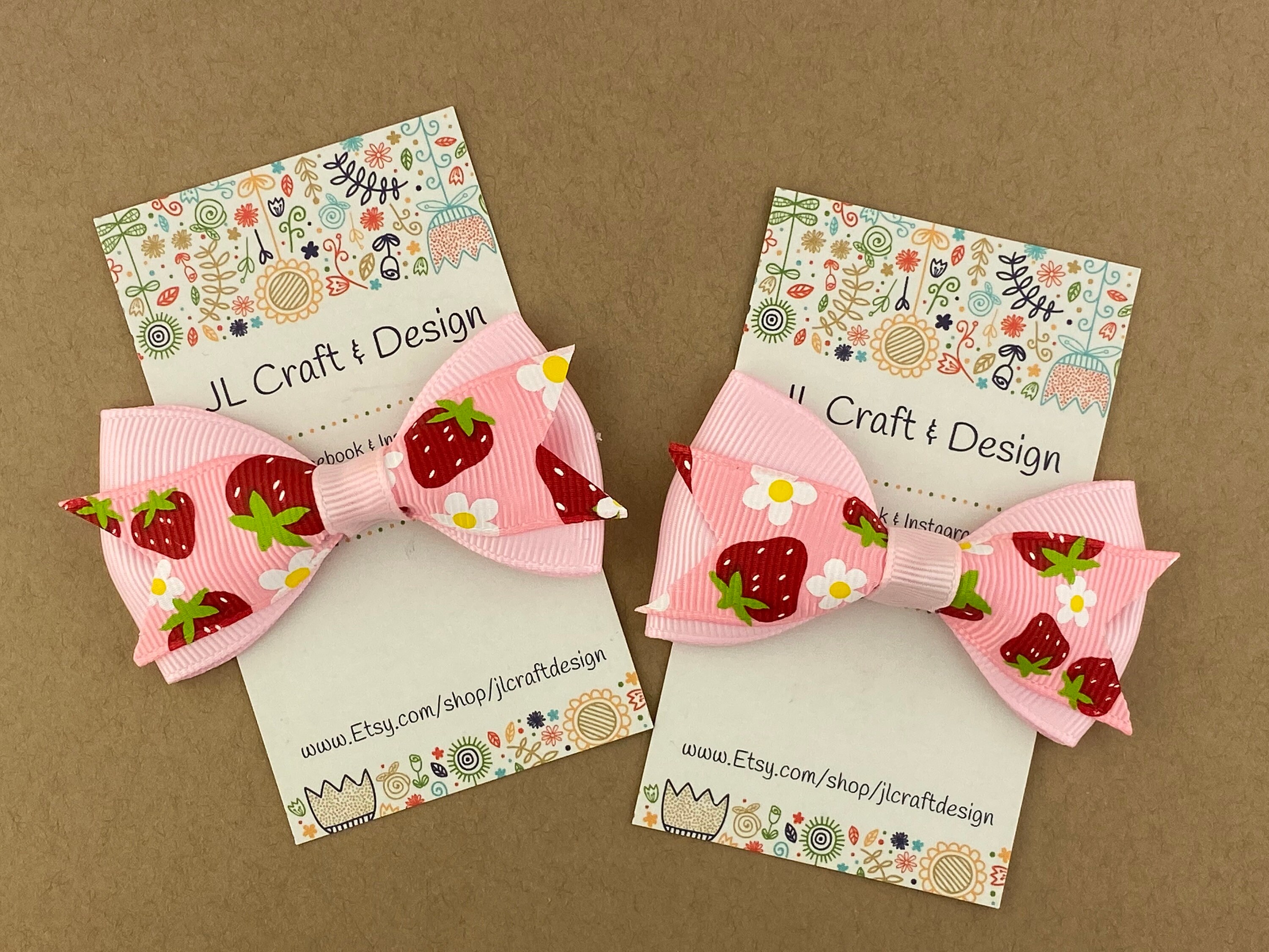 Strawberry Hair Bow, Strawberry Bow, Summer Hair Bow, Fruit Hair Bow ...