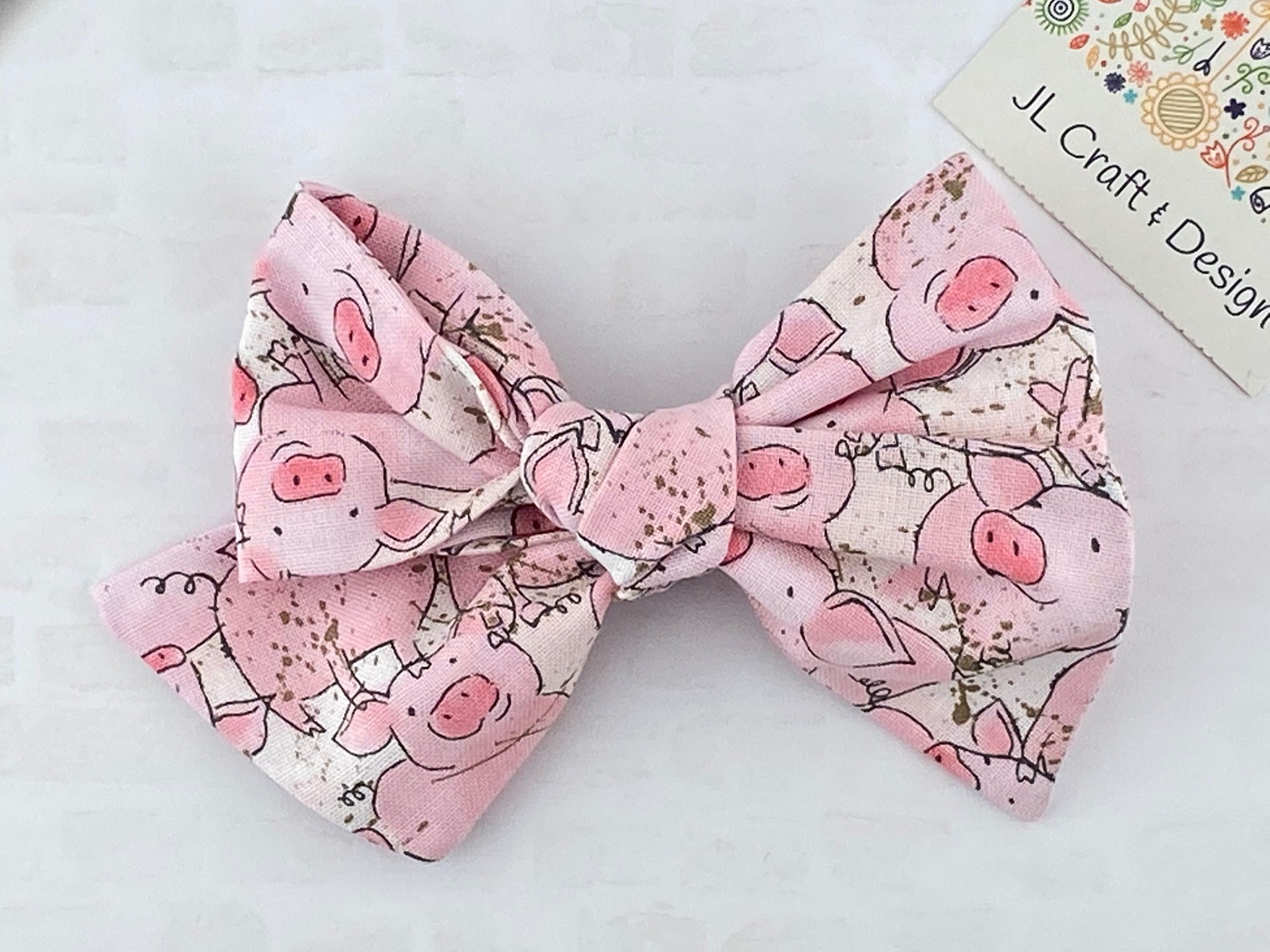 Pig Hair Bow Pig Hair Clip Pig Bow Pig Headband Pig Baby - Etsy