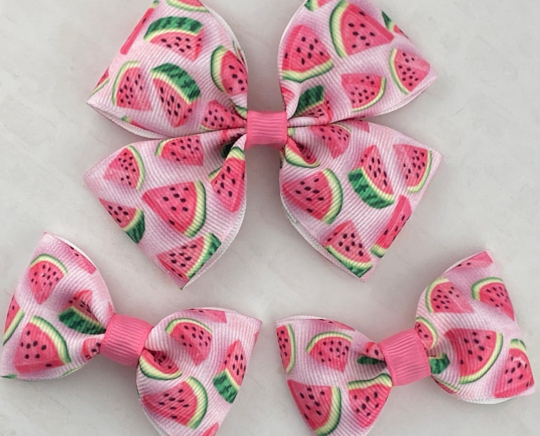 Watermelon Hair Bow, Watermelon Bow, Girl Hair Bow, Toddler Hair Bow ...