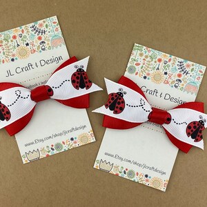Ladybug Hair Bow, Ladybug Hair Clip, Ladybug Bow, Ladybug Headband ...