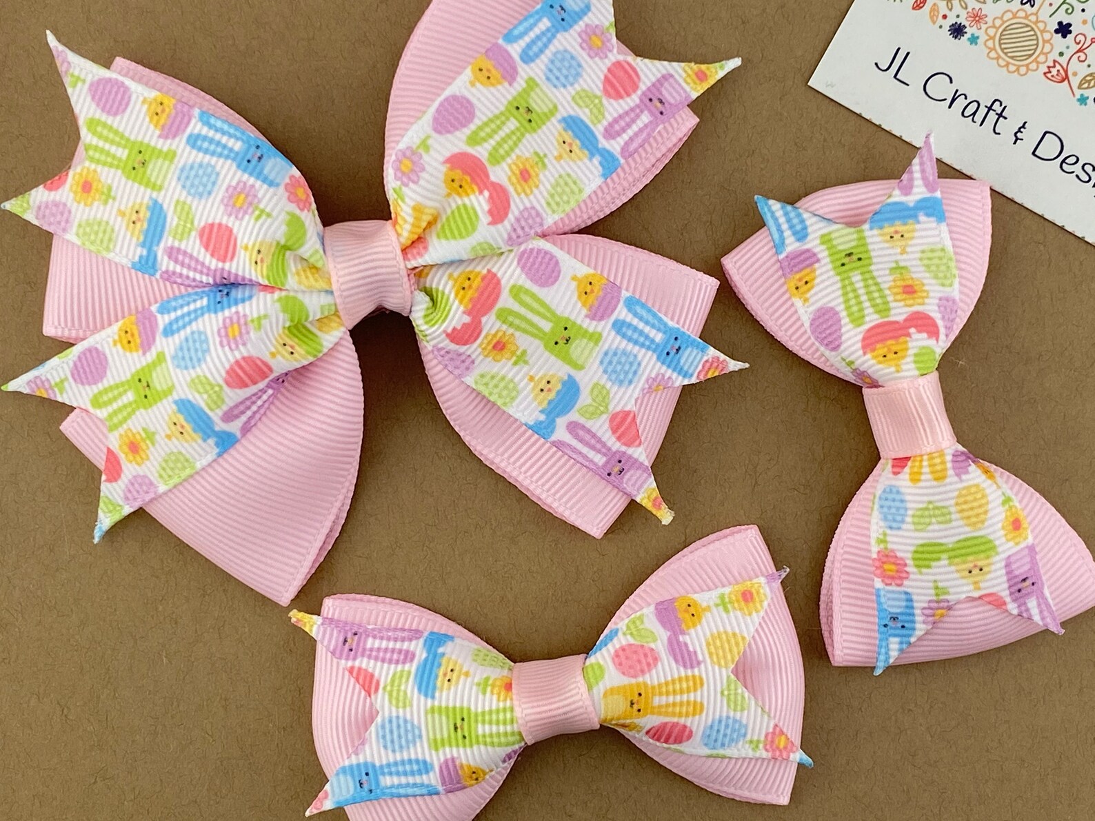 Easter Hair Bow Easter Bunny Bow Bunny Hair Bow Girl Hair | Etsy