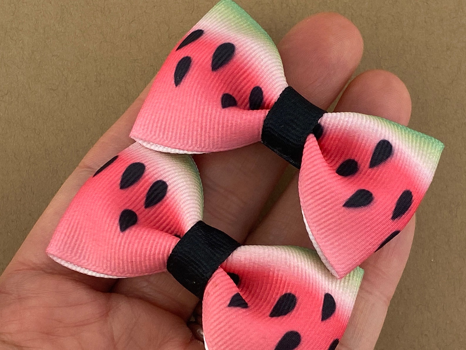 Watermelon Hair Bow, Watermelon Hair Clip, Watermelon Pigtail Bow ...